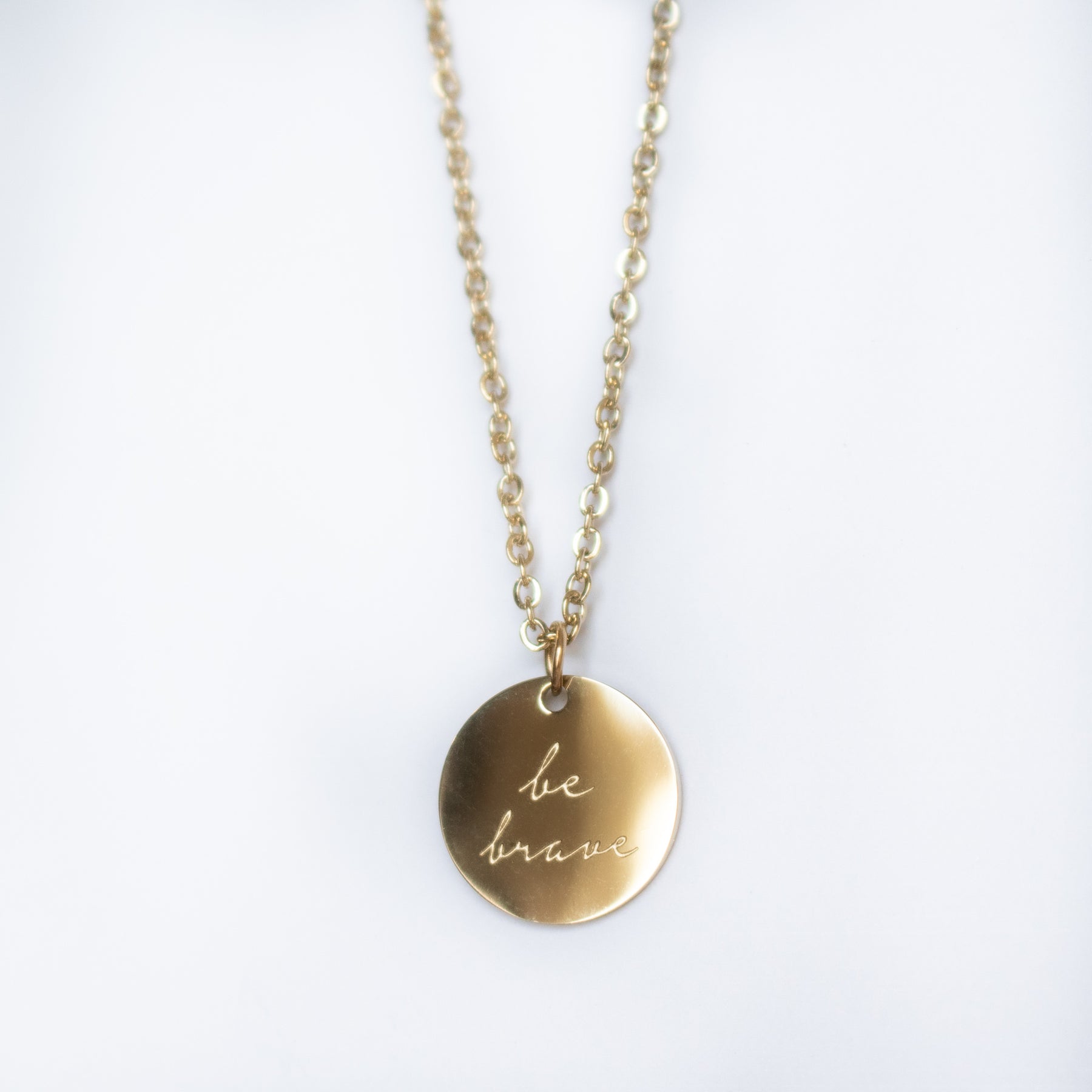 Brave 14K plated pendant necklace by The Vintage Sparrow